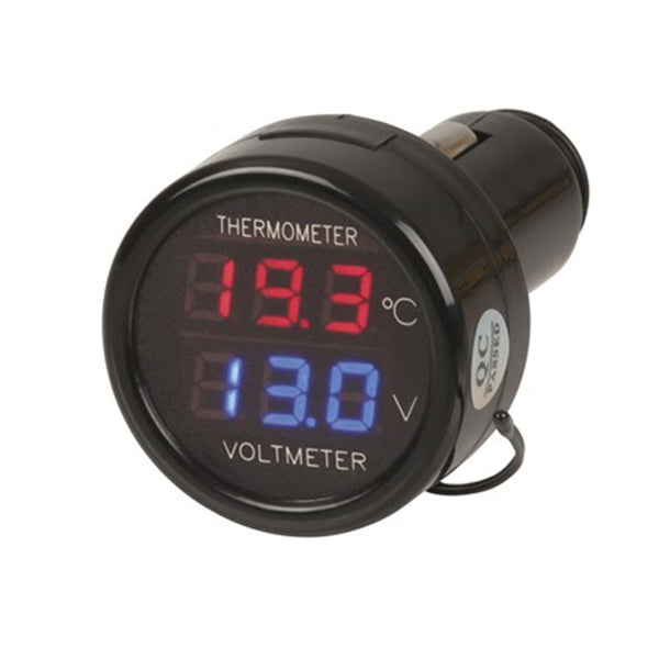 IN-CAR BATTERY MONITOR AND TEMPERATURE DISPLAY – Camping World Dalby